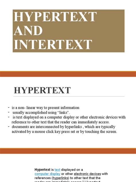 hypertext and intertext pdf world wide web internet and web
