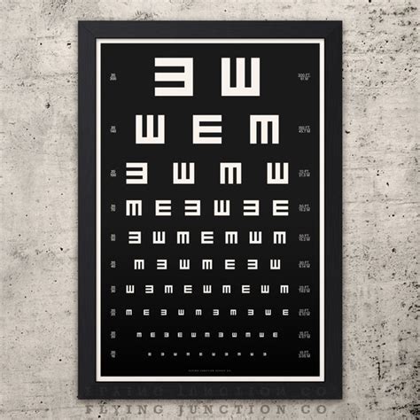 Eye Chart Print Tumbling E Flying Junction Co