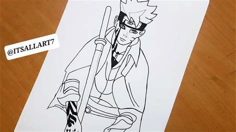 How To Draw Boruto Two Blue Vortex How To Draw Boruto Timeskip How