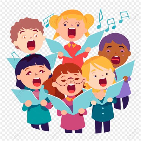 어린이 성가대 합창단 만화 벡터클립 아트 Png 일러스트 무료 다운로드 Lovepik