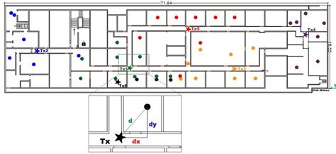 Map Of The Indoor Measurement Scenario Puc Rio Cetuc And Schematic