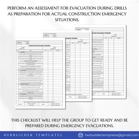 Construction Evacuation Checklist Emergency Evacuation Procedure