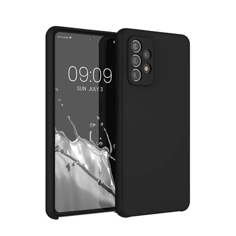Liquid Silicone Samsung A72 Case Black Caseface