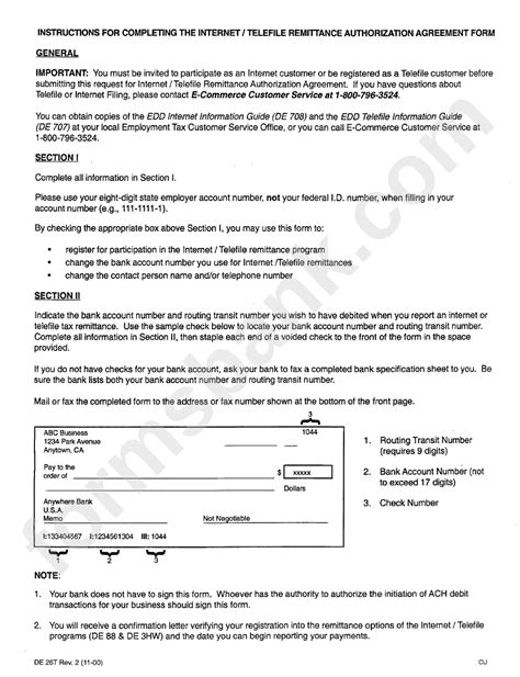 Internet Telefile Remittance Authorization Agreement Form