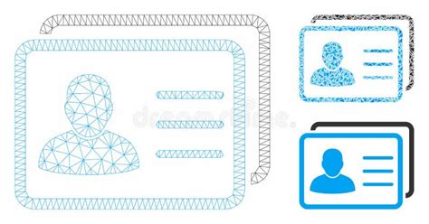 User Profiles Vector Mesh Network Model And Triangle Mosaic Icon Stock