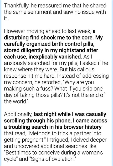 I Just Discovered That My Husband Is Trying To Get Me Pregnant Against