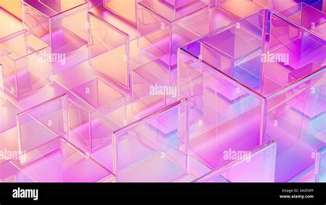 Translucent Cubes In Varying Sizes Form A Sophisticated Abstract
