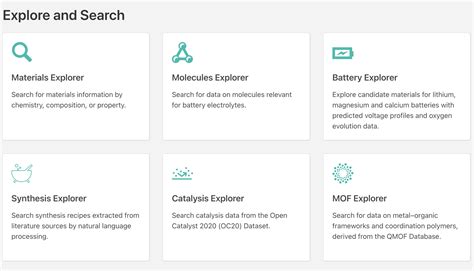 Explore And Search Apps Materials Project Documentation