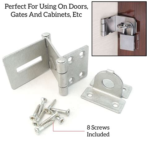 Super Heavy Duty Solid Steel Hasp And Foldable Staple Door Latch Hinges