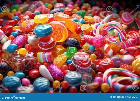 Colorful And Delicious Assorted Candy Collection On A Vibrant