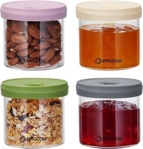 Spreccio Glass Food Jars Airtight Dressing Containers