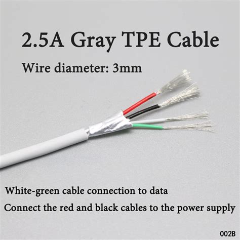 20 Metre 4 Wire White Black Data Cable Usb Cable D Grandado