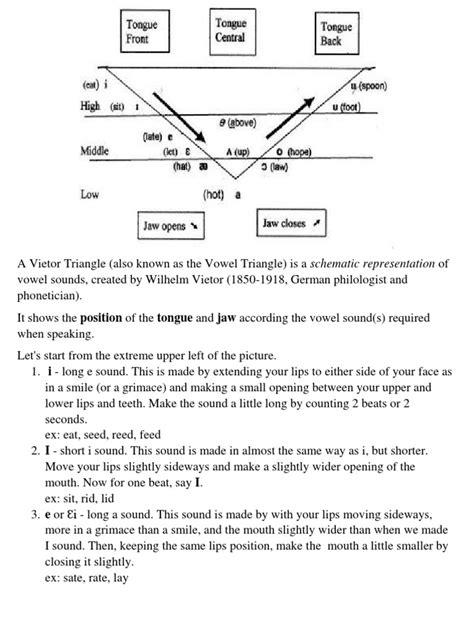 A Vietor Triangle Pdf Vowel Phonetics