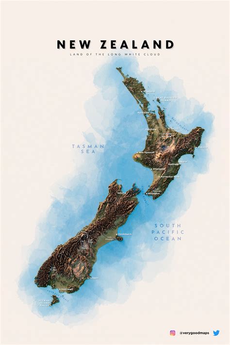 Explore The Beauty Of New Zealand With A Detailed Map