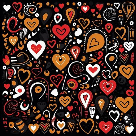 Premium Ai Image Love Pattern