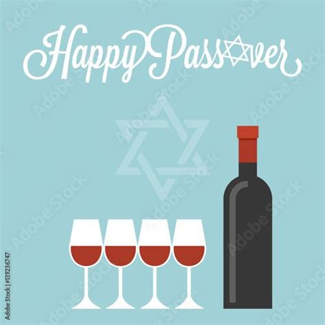Passover Celebration With Wine And Glasses