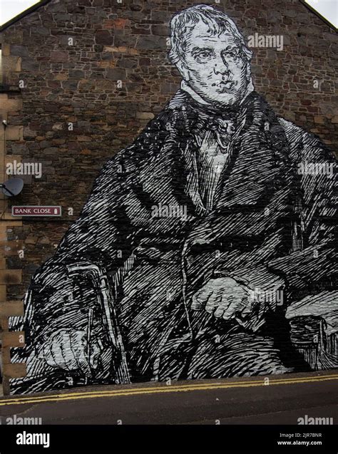 Mural Painted On The Gable End Of A Building In Galashiels In The