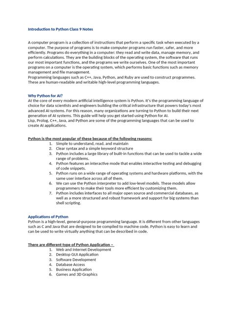 Part B Unit 4 Introduction To Python Pdf Data Type Python