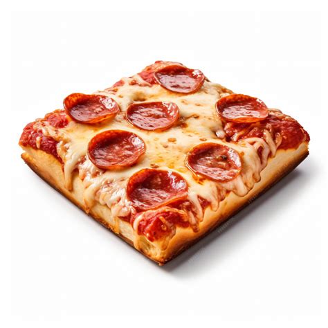 A Square Pizza Pepperoni Pizza With Cheese And Pepperoni On It
