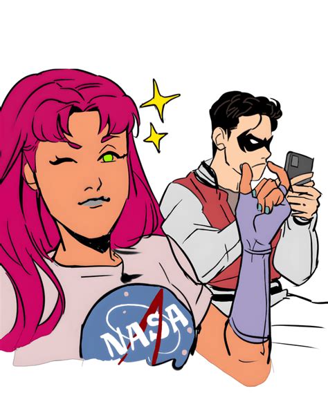 Fan Art Robin And Starfire Robstar By Gabriel Picolo Rteentitans