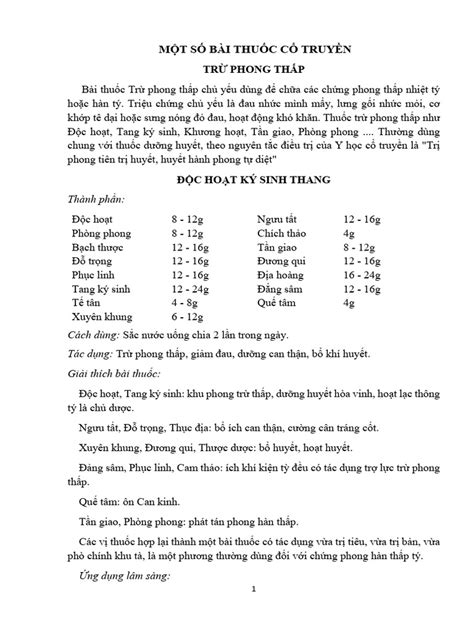 BÀi ThuỐc CỔ TruyỀn HƯỚng DẪn Ls BsĐk Pdf