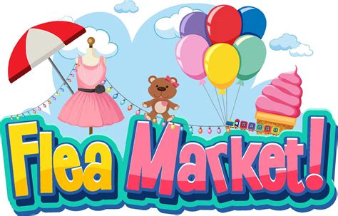 Flea Market Typography Design 7141754 Vector Art At Vecteezy