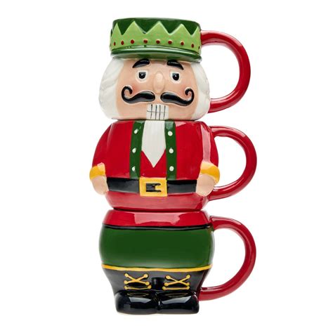 Nutcracker Stacking Mug Set Godinger