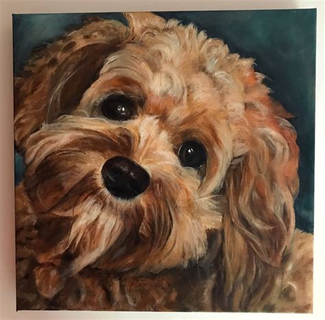 Cavapoo Pet Portrait Cavapoo Pet Portrait Pet Painting Dog Painting