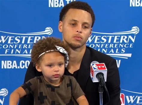 See Stephen Currys Adorable Daughter Take Over His Press Conference