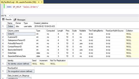 Getting The List Of Column Names Of A Table In SQL Server My Tec Bits
