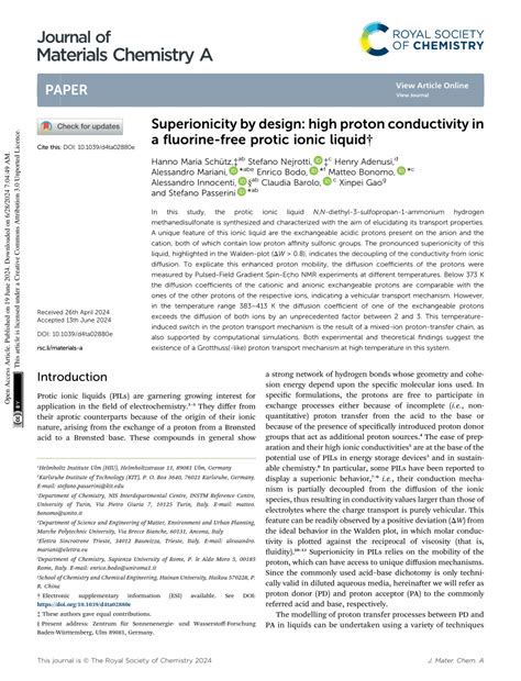 Pdf Superionicity By Design High Proton Conductivity In A Fluorine
