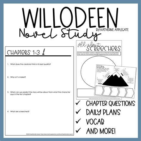 Willodeen By Katherine Applegate Novel Study Printable