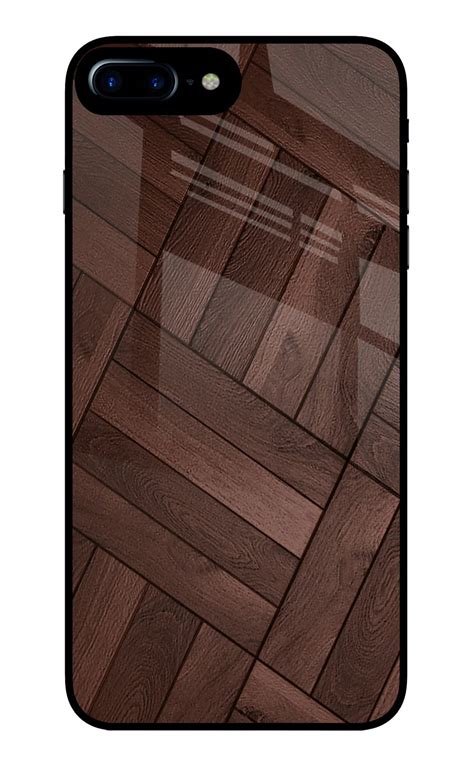 Buy Now Wooden Texture Design Glass Case For Iphone 7 Plus Online