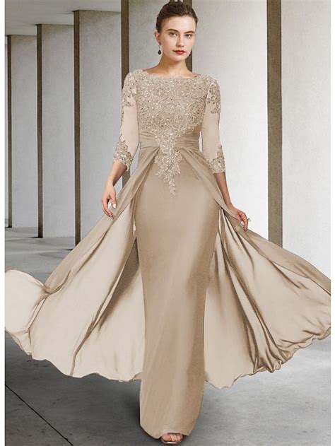 Sheath Column Mother Of The Bride Dress Elegant Sparkle And Shine Jewel