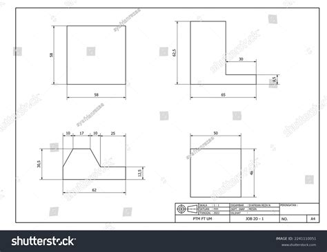 Jobsheet Practical Work Procedure Form Sheets Stock Illustration