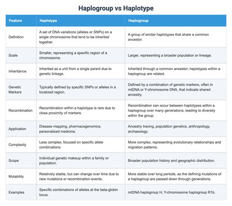 Haplogroup Vs Haplotype