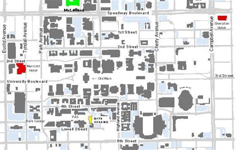 University Of Arizona Campus Map