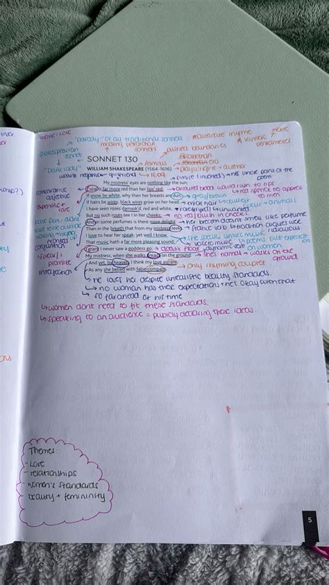 Sonnet 130 English Literature Notes English Literature Sonnets