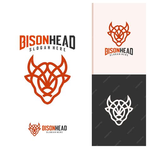 Premium Vector Bison Logo Vector Template Creative Bison Head Logo