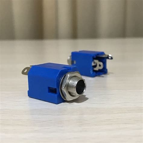 Biru Mono Soket Socket Akai Mic Mono Kotak Warna Biru Lazada