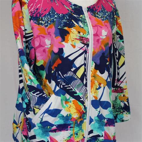 Statement Zip Front Jacket With Rhinestone Zipper Depop