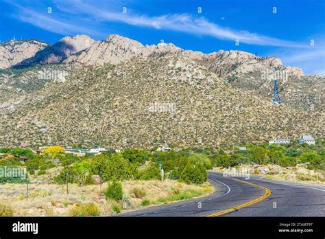 Albuquerque New Mexico Road To Tramway Ride Up To Sandia Peak Ski
