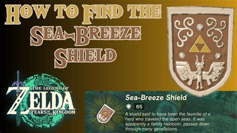 How To Find The Sea Breeze Shield In The Legend Of Zelda Tears Of The