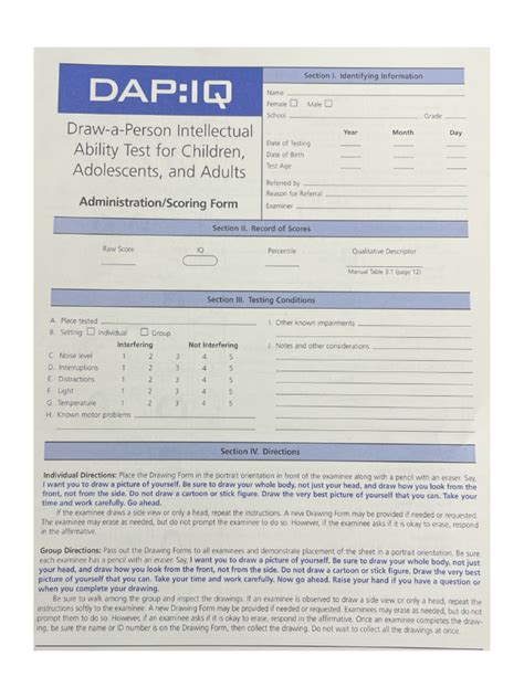 Dap Iq Scoring Pdf