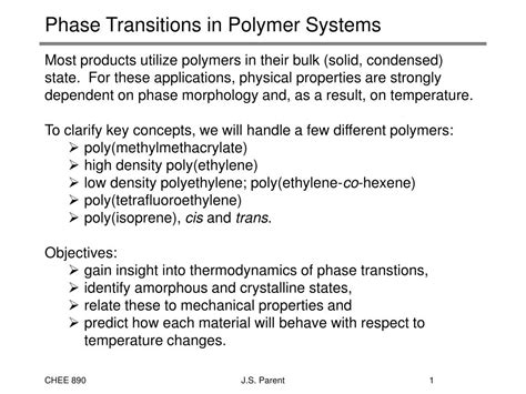 Ppt Phase Transitions In Polymer Systems Powerpoint Presentation Free Download Id 6525304