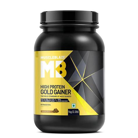 Muscleblaze High Protein Gold Gainer 1 Kg 22 Lb Chocolate Nutrabay™