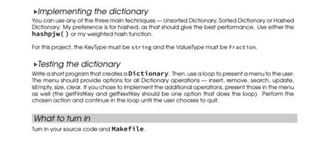 Solved Goal Create A Dictionary Class And A Program That