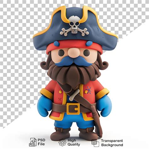 A Cartoon Of A Pirate With A Hat And A Pirate Hat Isolated On