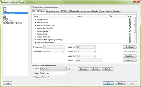 Preferences Dialog Box