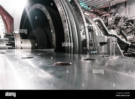 The Rotor Of A Gas Turbine Compressor With A Bolted Coupling Half